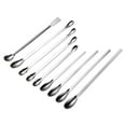 UKCOCO 9 in 1 Stainless Steel Sampling Spoons Laboratory Scoops Mixing ...