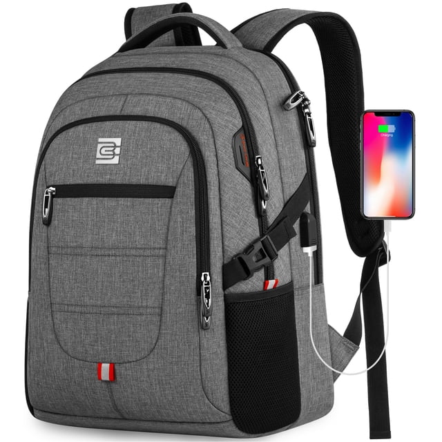 UKEIN Laptop Backpack with USB Charging Port Water Resistant Travel ...