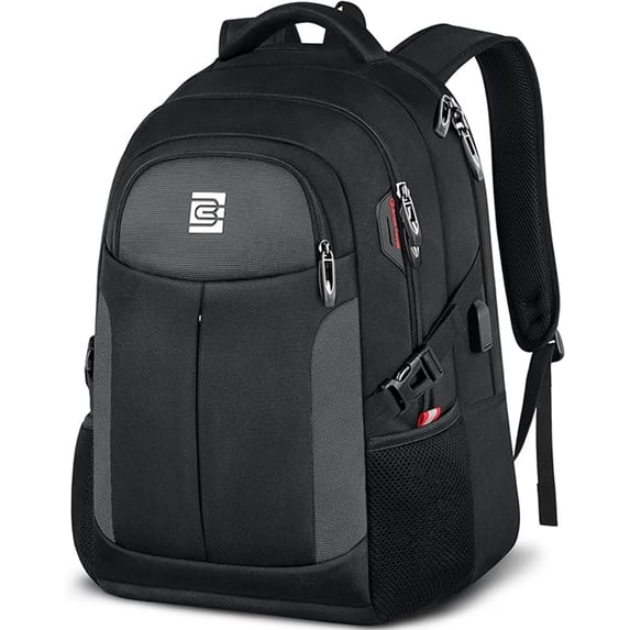 UKEIN Backpack for Adults Black Backpack with USB Charging Port Laptop ...