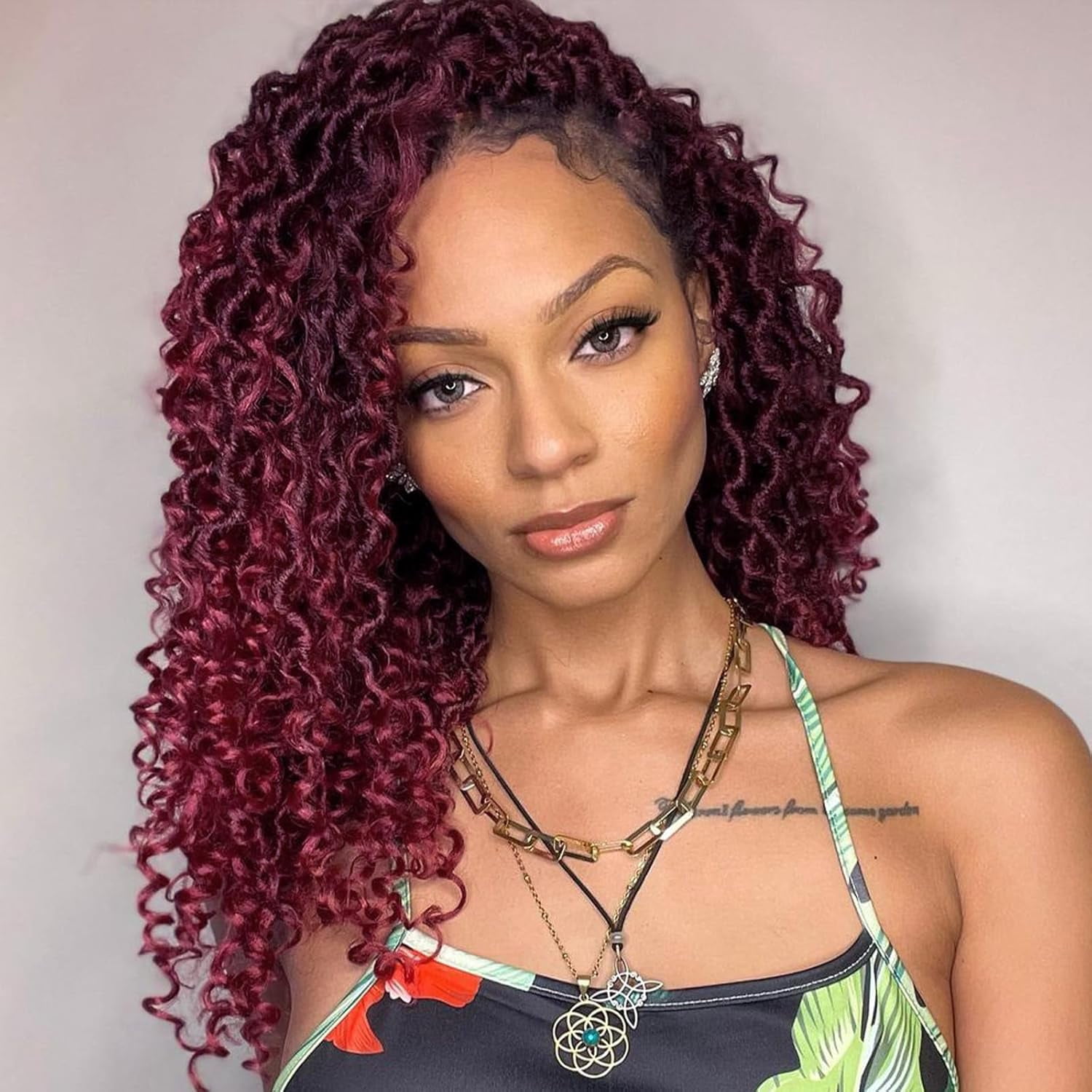 UKLL-10 Inch New Goddess Locs Crochet Hair 8 Packs Ombre Faux Locs ...