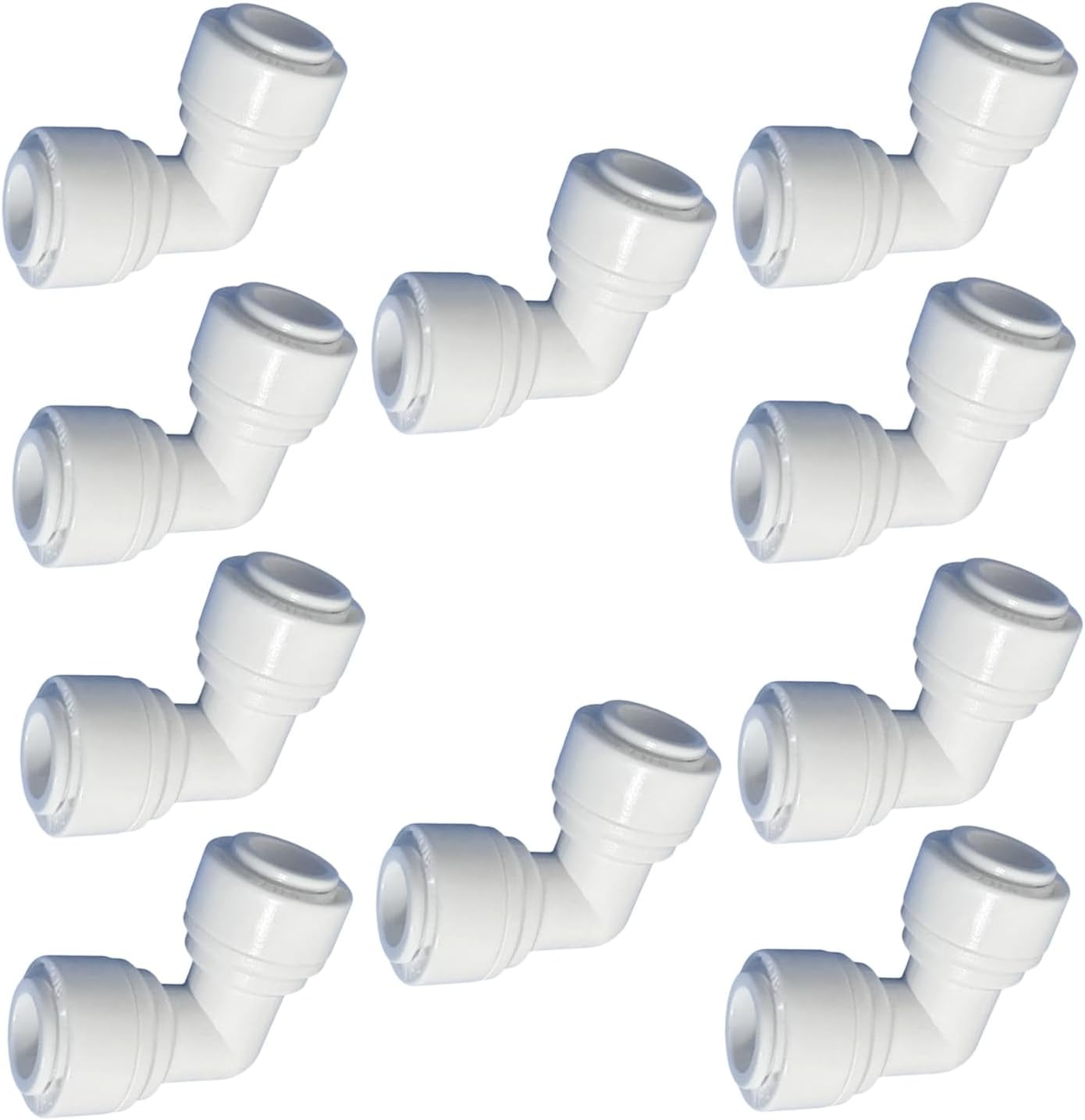 UKLL-10 Pack 3/8 RO Tubing Elbow Connector 90 degree 3/8 Water Line ...