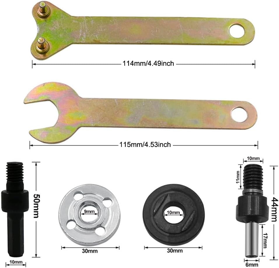 UKLL-10 Pack Grinder Flange Angle Wrench Spanner with Metal Lock Nut ...