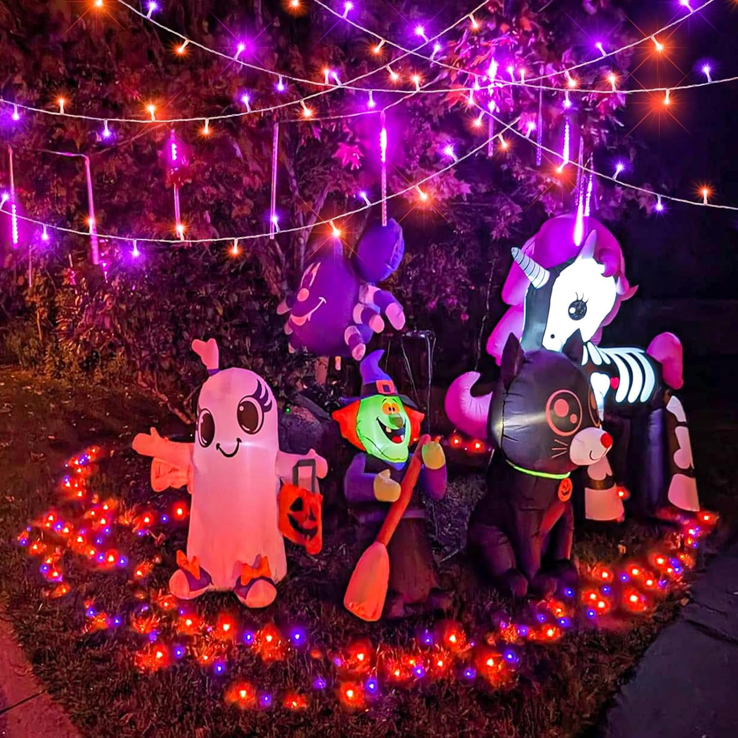 UKLL-100 LED Halloween Lights Outdoor, 33ft Halloweem String Lights ...