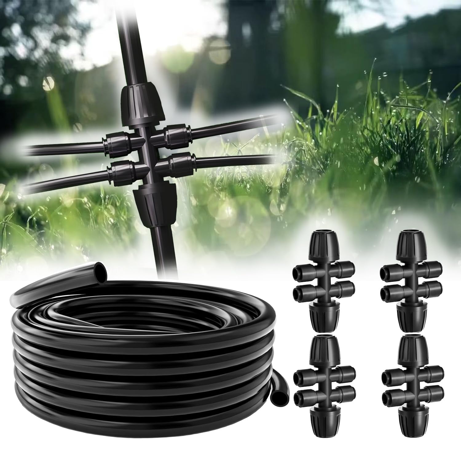 UKLL-100 ft 5/16" Dropper Blank Distribution Tube Irrigation Kit with ...