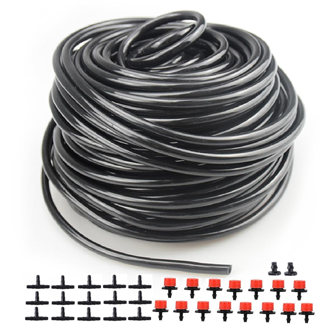 UKLL-100FT 1/4 Inch Drip Irrigation Tubing, Garden Watering Tube Line ...