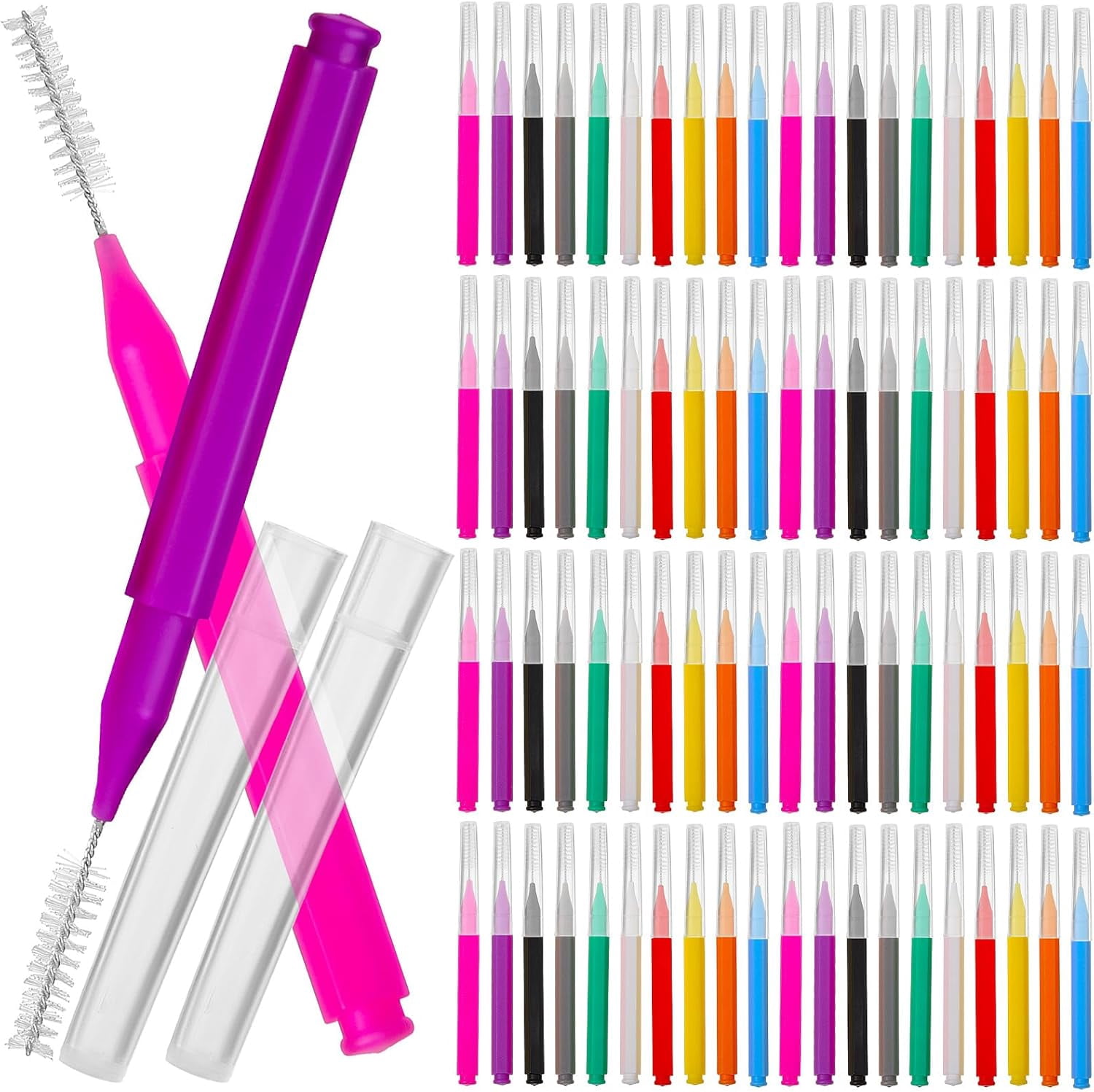 UKLL-100PCS Braces Brushes Interdental Brushes Braces Flossers Braces ...