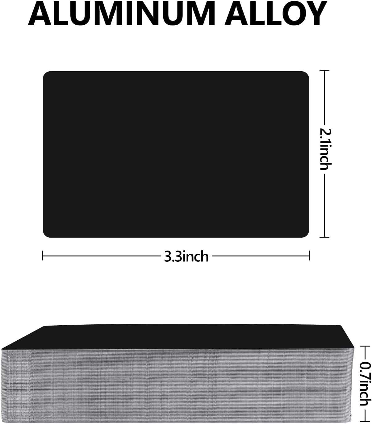 UKLL-100Pcs Metal Business Card Blanks, Anodized Aluminum Custom ...