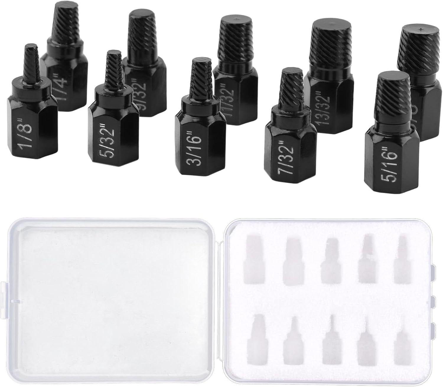 UKLL-10Pcs Screw Extractor Set, Easy Out Bolt Extractor Kit, Single ...