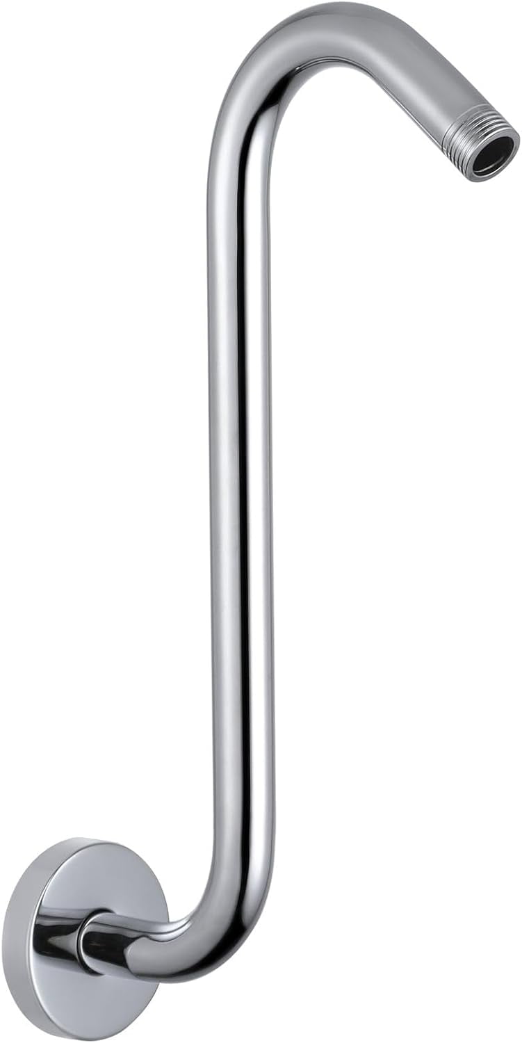 UKLL-12 Inch Shower Head Extension Arm with Flange, S Shaped Shower ...