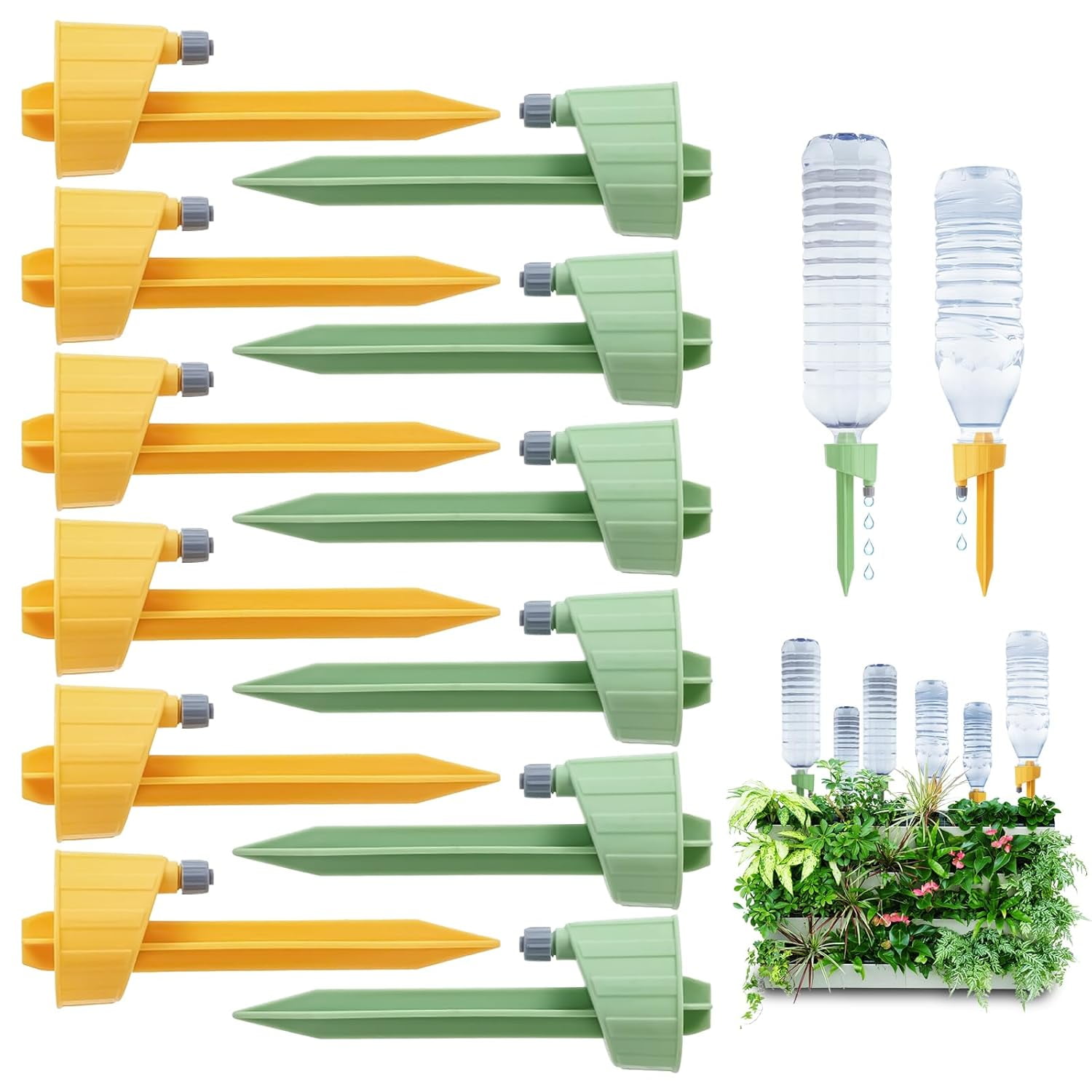 UKLL-12 Pack Self Watering Spikes for Plants, Automatic Plant Watering ...