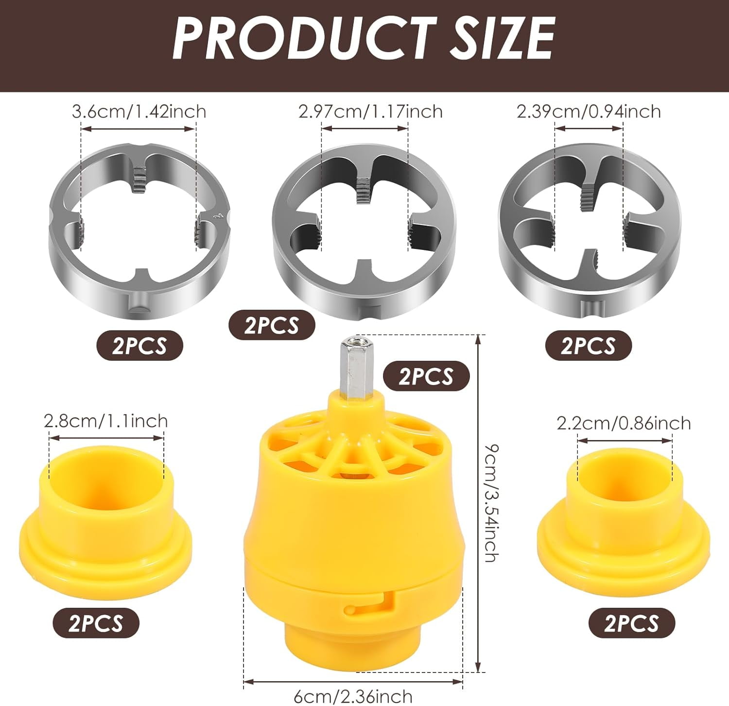 UKLL-12PCS PVC Pipe Threader Kit with 1/2",3/4",1" Dies,Electric Drill ...