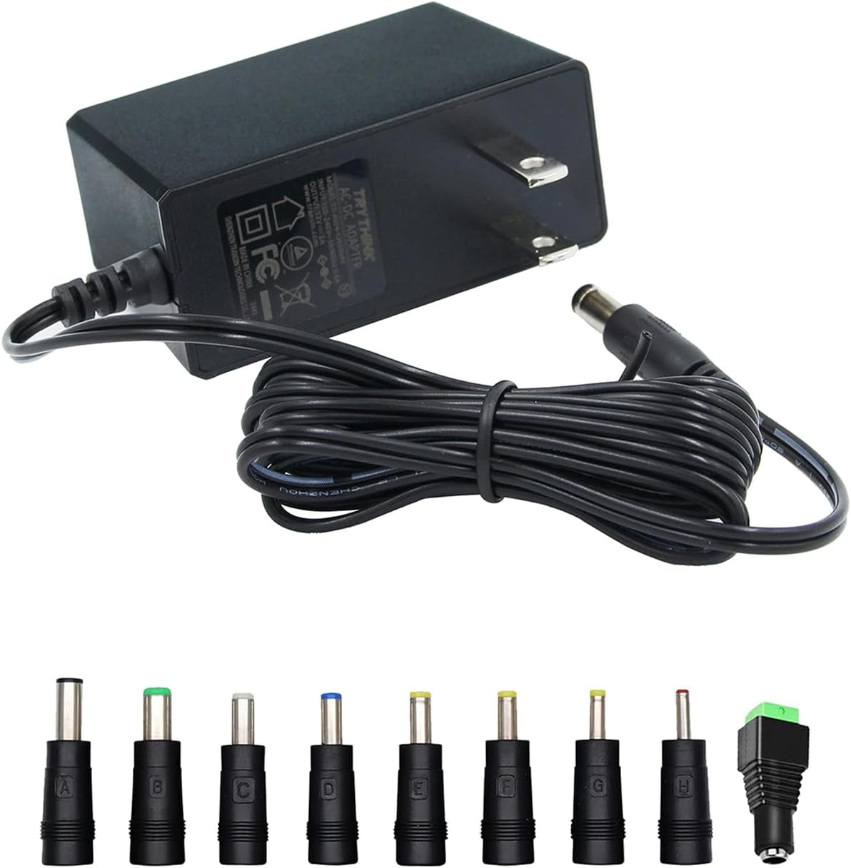 UKLL-12V Power Supply, 12V 2A 24W Universal AC to DC Power Supply ...