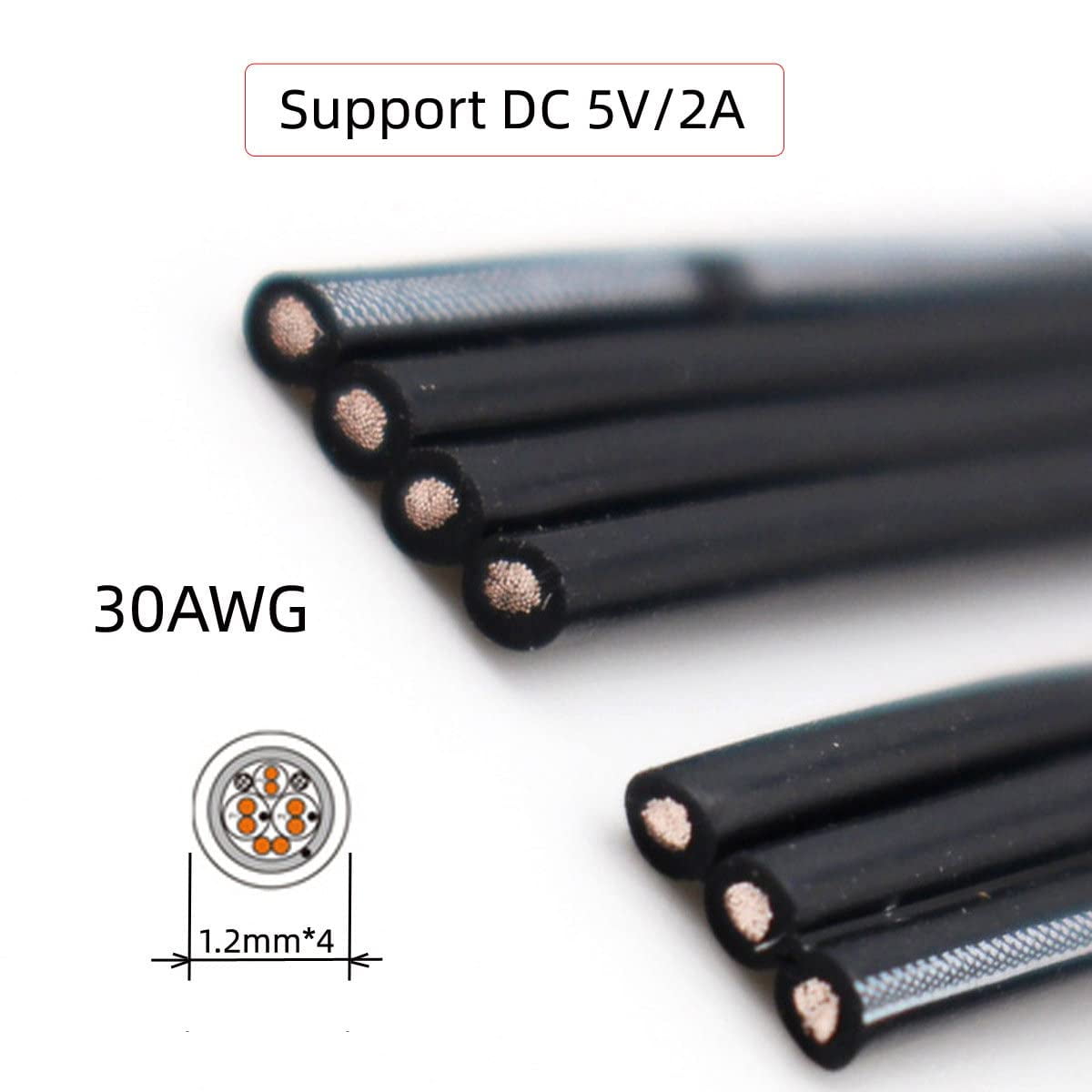 UKLL-13cm USB 2.0 Type-A Male to Type-A Male Female Data Flat Slim FPC ...