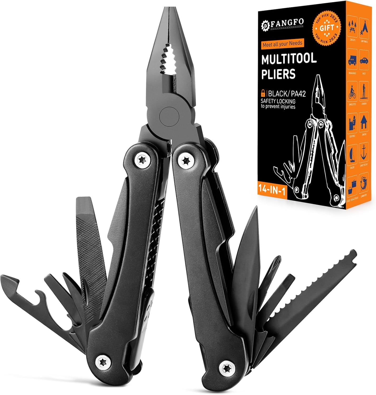 UKLL-14 IN 1 Multitool Pliers with Pocket Clip, Portable Multi Tool ...