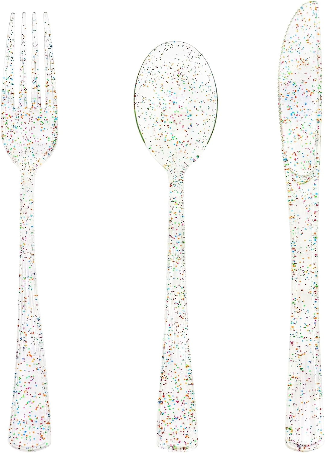UKLL-150 Pack Clear Plastic Silverware - Disposable Cutlery with ...