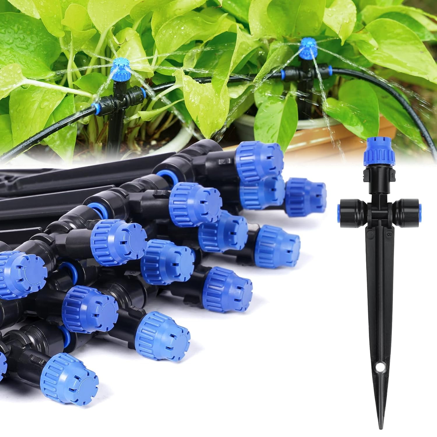 UKLL-15PCS Quick-Connect Drip Irrigation Emitters for Drip Irrigation ...