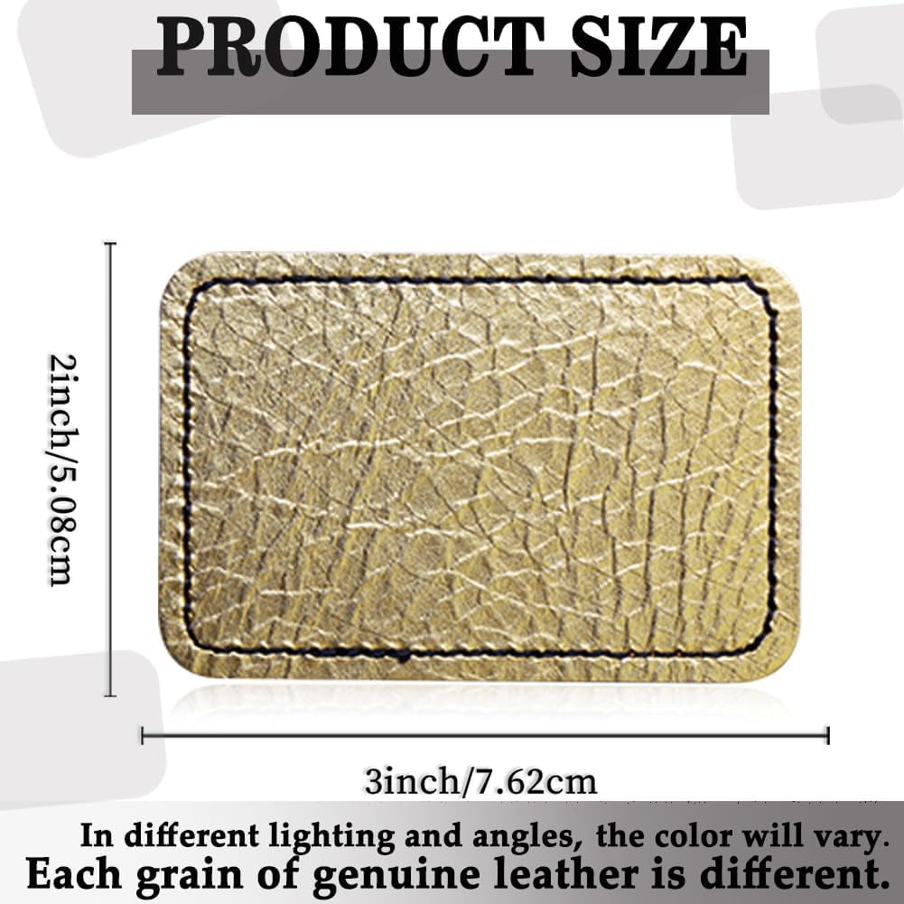 UKLL-15pcs Blank Real leather Patches Types of Rectangle Shape Engraving Label Tag Laserable ...