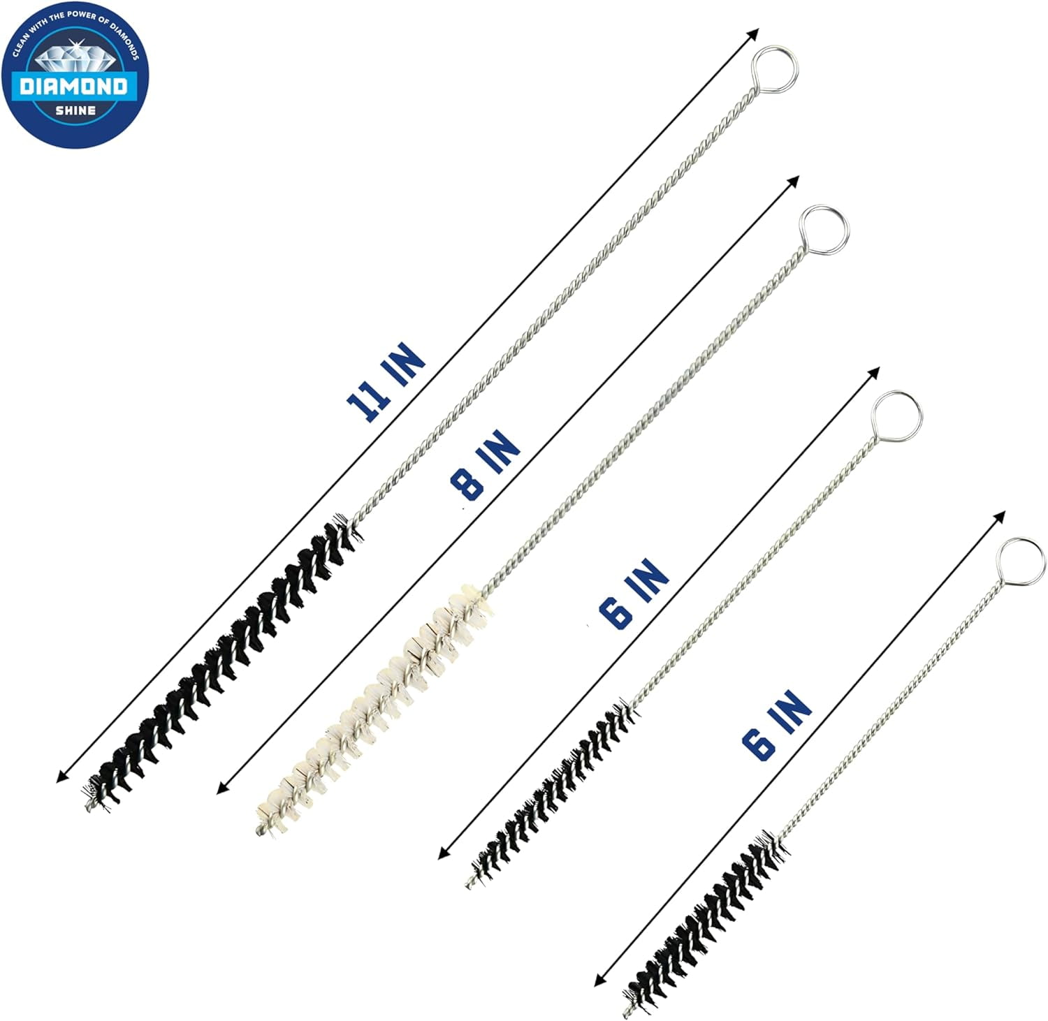 UKLL-17 Piece Nylon Mini Cleaning Brush Set - Metal Straws, Airbrush ...