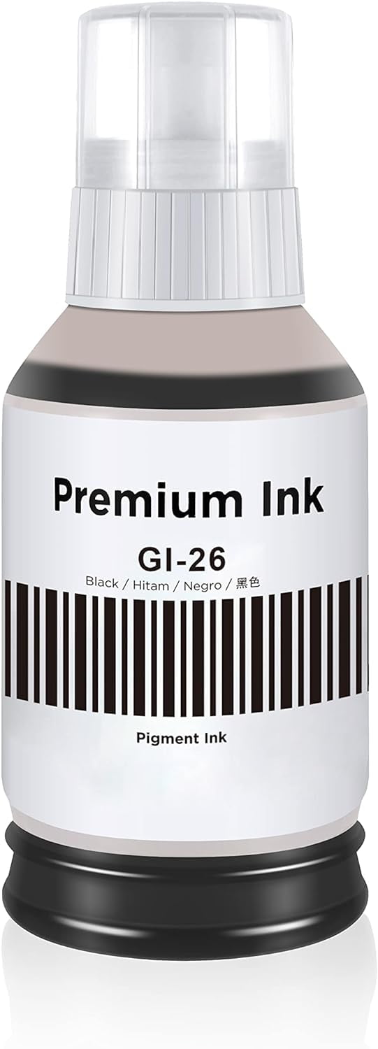 UKLL-170ML GI-26 Black Pigment Refill Bottle Ink Replacement for Canon ...