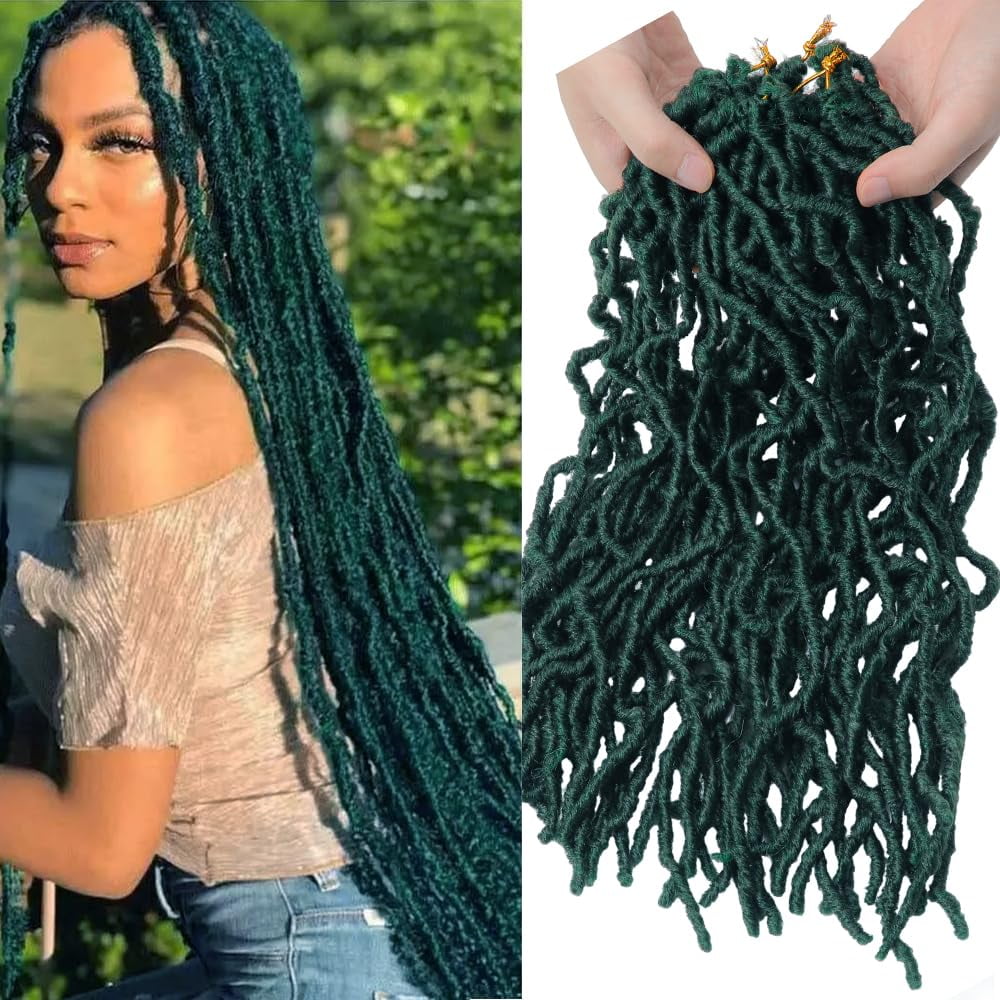 UKLL-18 Inch Faux Locs Crochet Hair Soft Locs Crochet Hair 3 Packs Pre ...