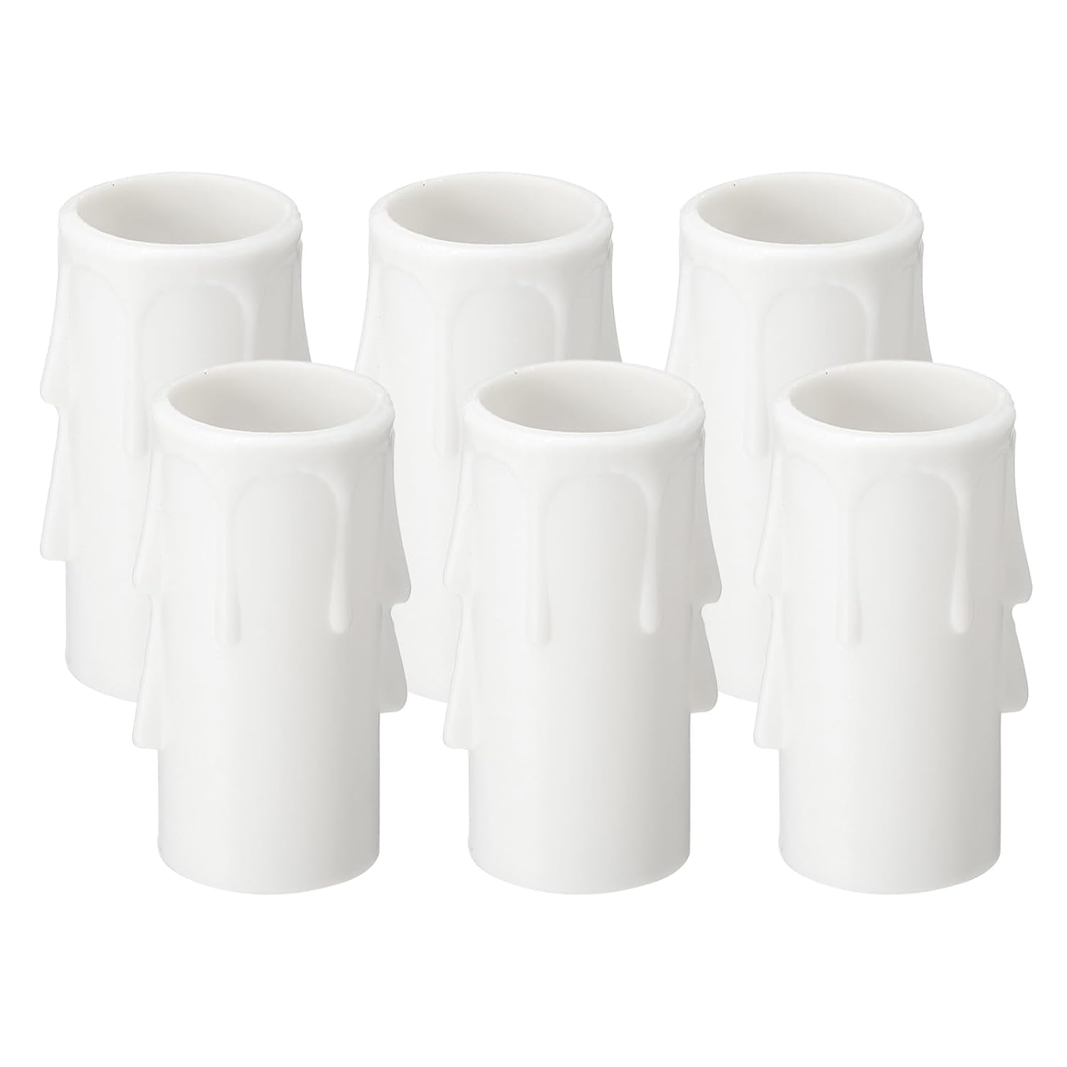 UKLL-2 Inch Tall Candle Covers Sleeves, 6Pcs Plastic E12 Chandelier ...