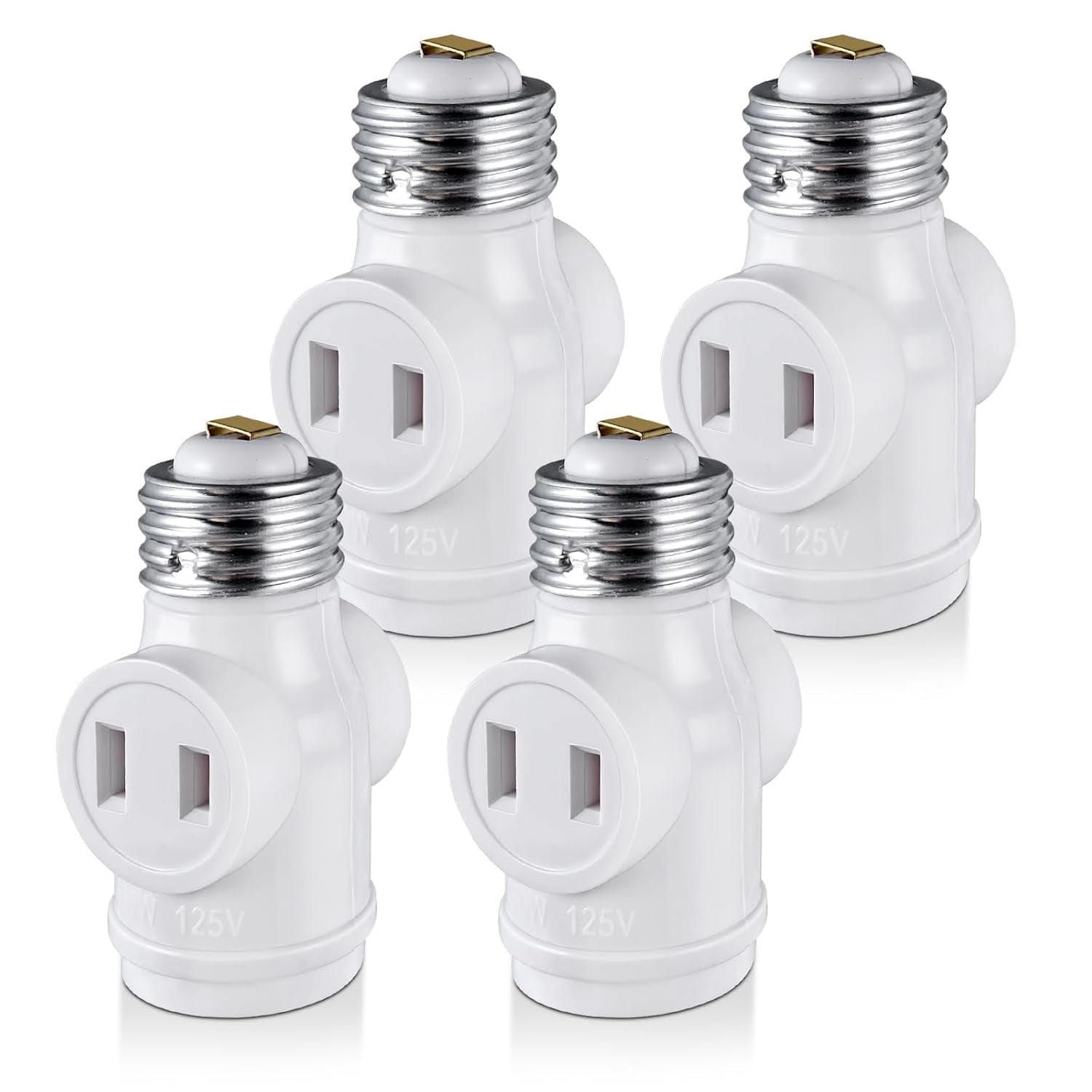 UKLL-2 Outlet Light Socket Adapter, E26 Bulb Socket to Outlet Splitter ...