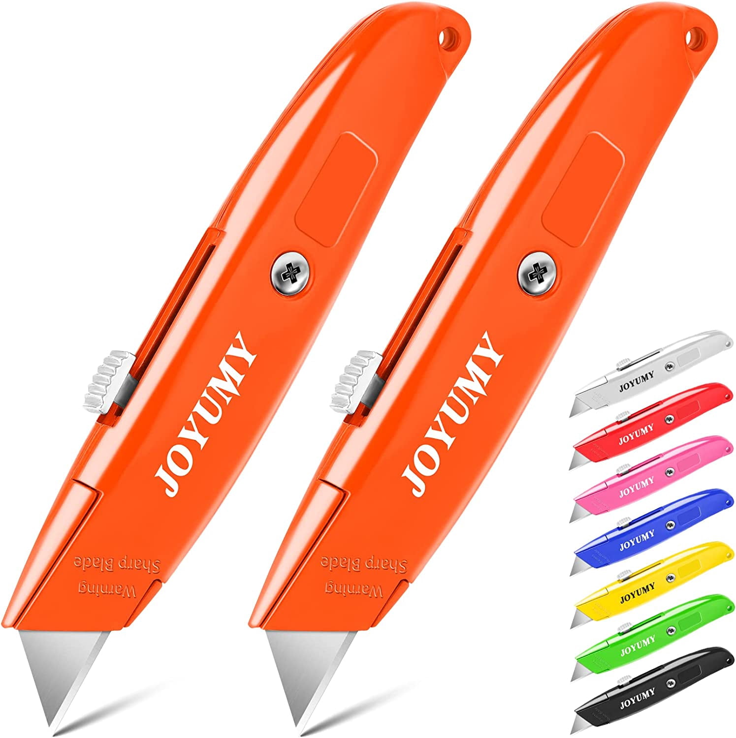 UKLL-2 Pack Box Cutter Heavy Duty Utility Knife, Box Cutter Retractable ...