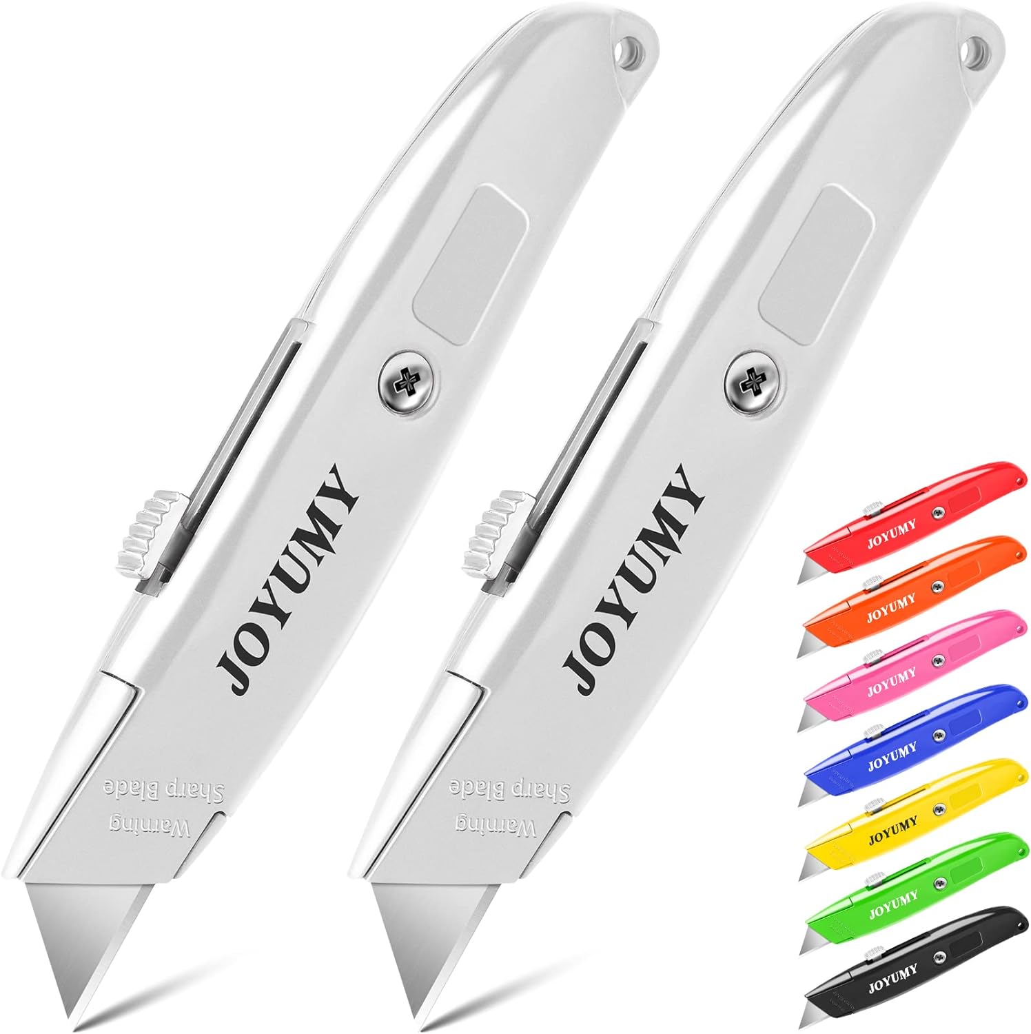 UKLL-2 Pack Box Cutter Practical Utility Knife Retractable, Ergonomic ...