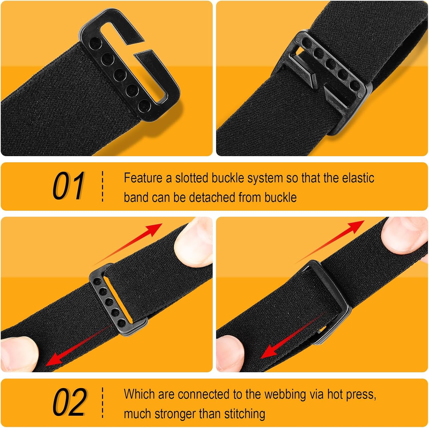 UKLL-2 Pack Elastic Headlamp Strap Replacement Headband, Adjustable ...