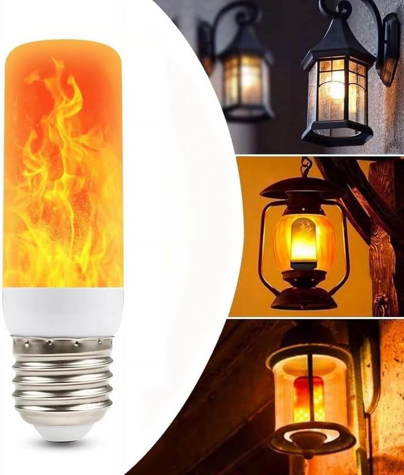 UKLL-2-Pack LED Flame Light Bulbs with 4 Flickering Modes & Gravity ...