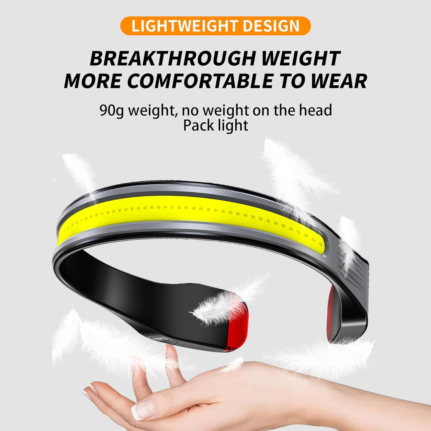 UKLL-2 Pack LED Rechargeable Headlamp,Book Light for Reading in Bed ...