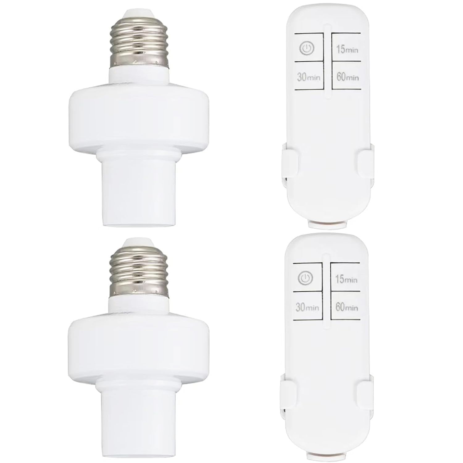 UKLL-2 Pack Remote Control Light Socket, Wireless Light Switch Kit with ...