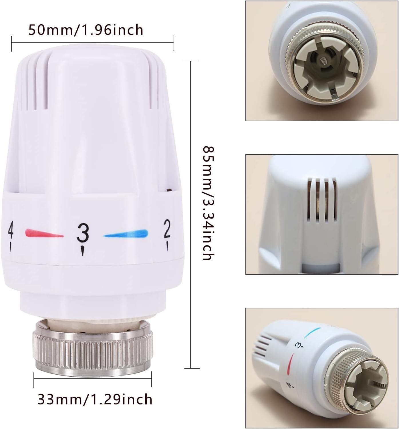 UKLL-2 Pcs Thermostatic Radiator Heads Automatical Temperature Control ...