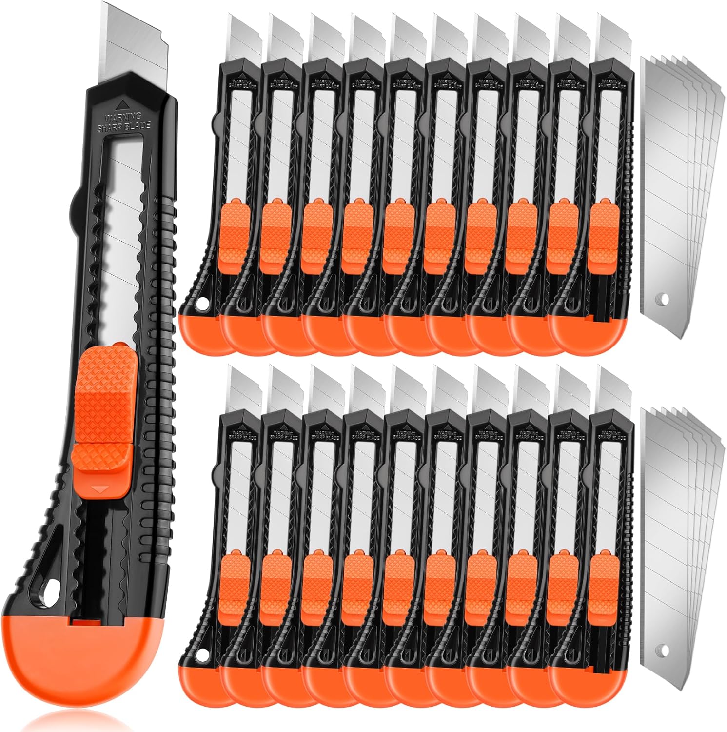 UKLL-20 Pack Utility Knife, Box Cutter Retractable, Box Knife for ...