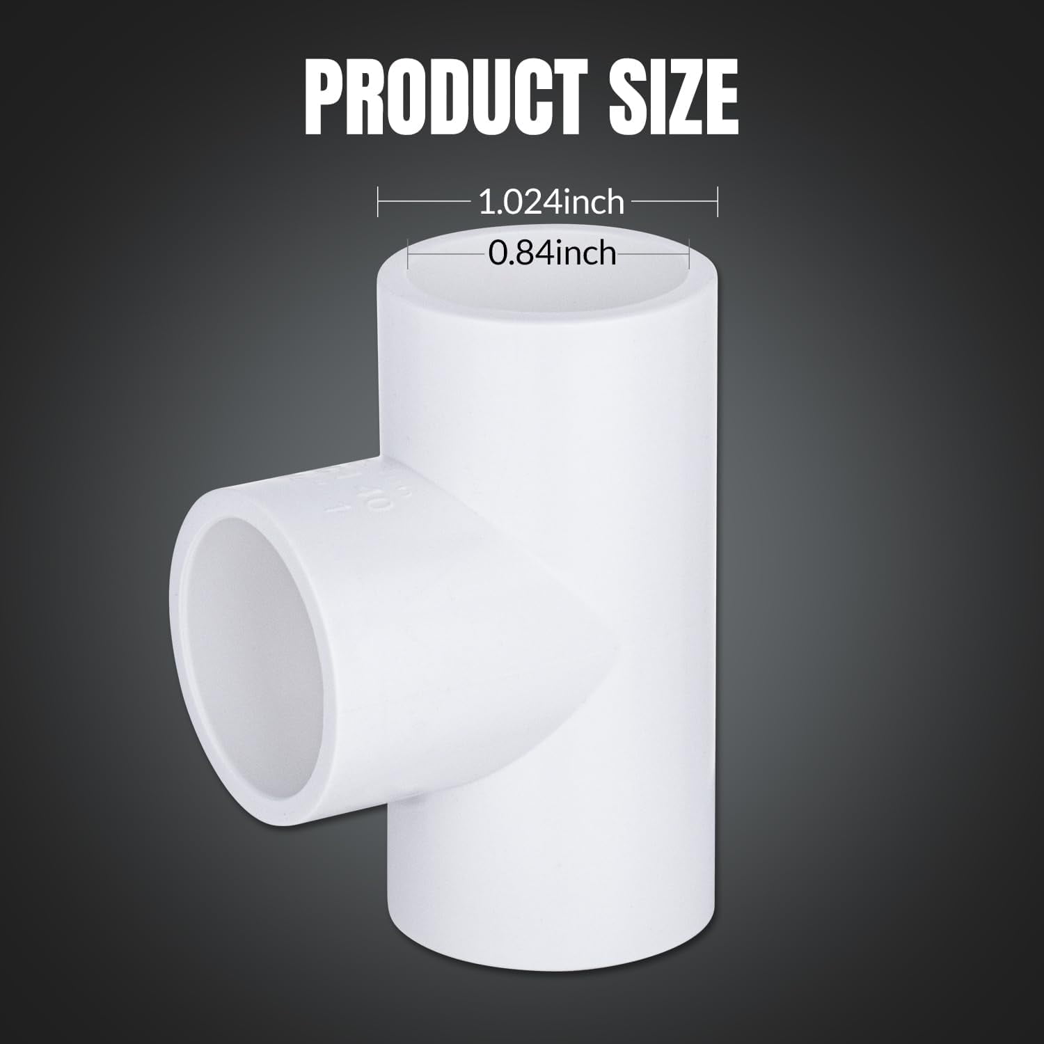 UKLL-20-Packs 1/2 inch Tee PVC Fitting 3 Way Furniture Grade Pipe Elbow ...