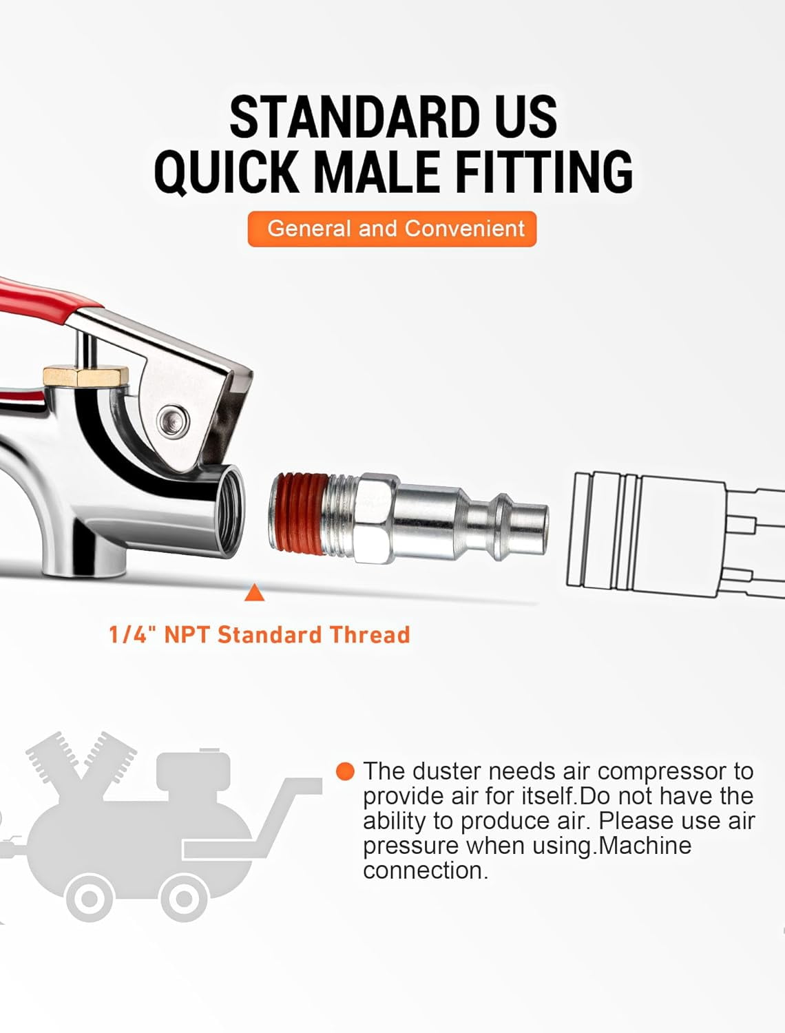 UKLL-20 Pcs Air Tool Kit, Air Compressor Kit with 1/4" NPT Quick ...