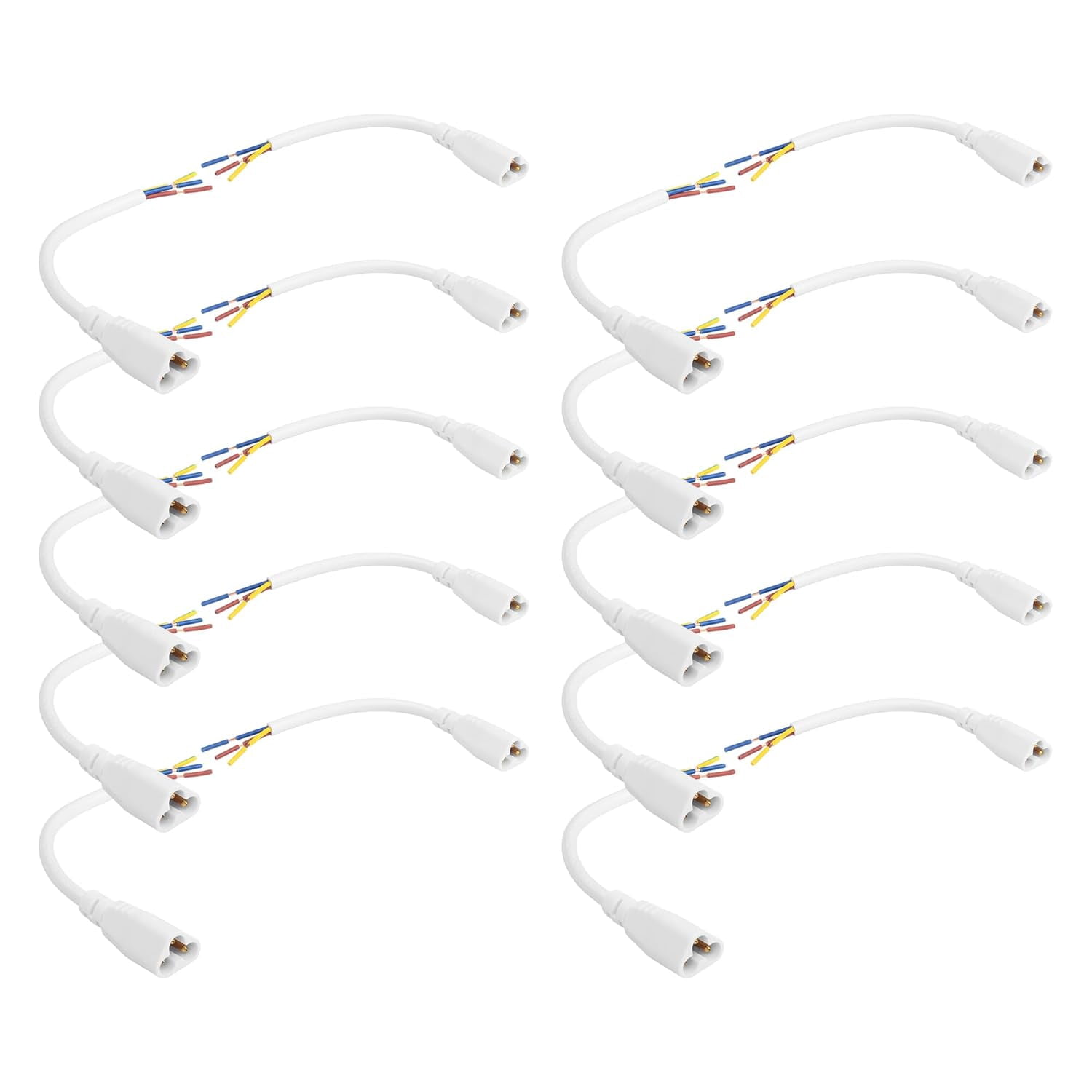 UKLL-20pcs T5 T8 Male LED Lamp Connect Wire Integrated Tube Pigtails ...