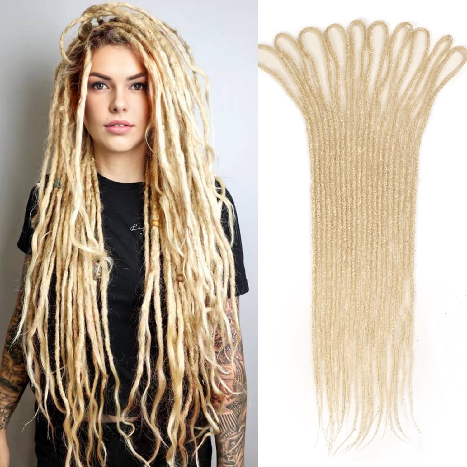UKLL-24 Inches Synthetic Dreadlock Extensions 10 Strands Double Ended ...