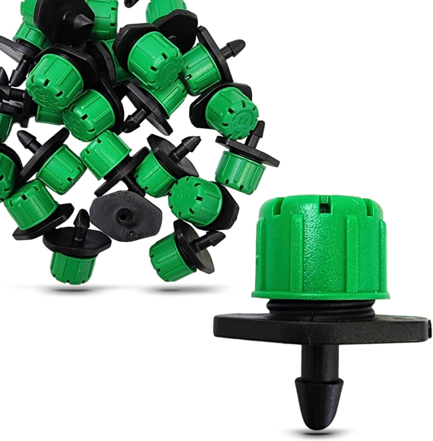 UKLL-(25-Pack) - 1/4" Inch Universal Barbed Drip Emitter - Adjustable ...