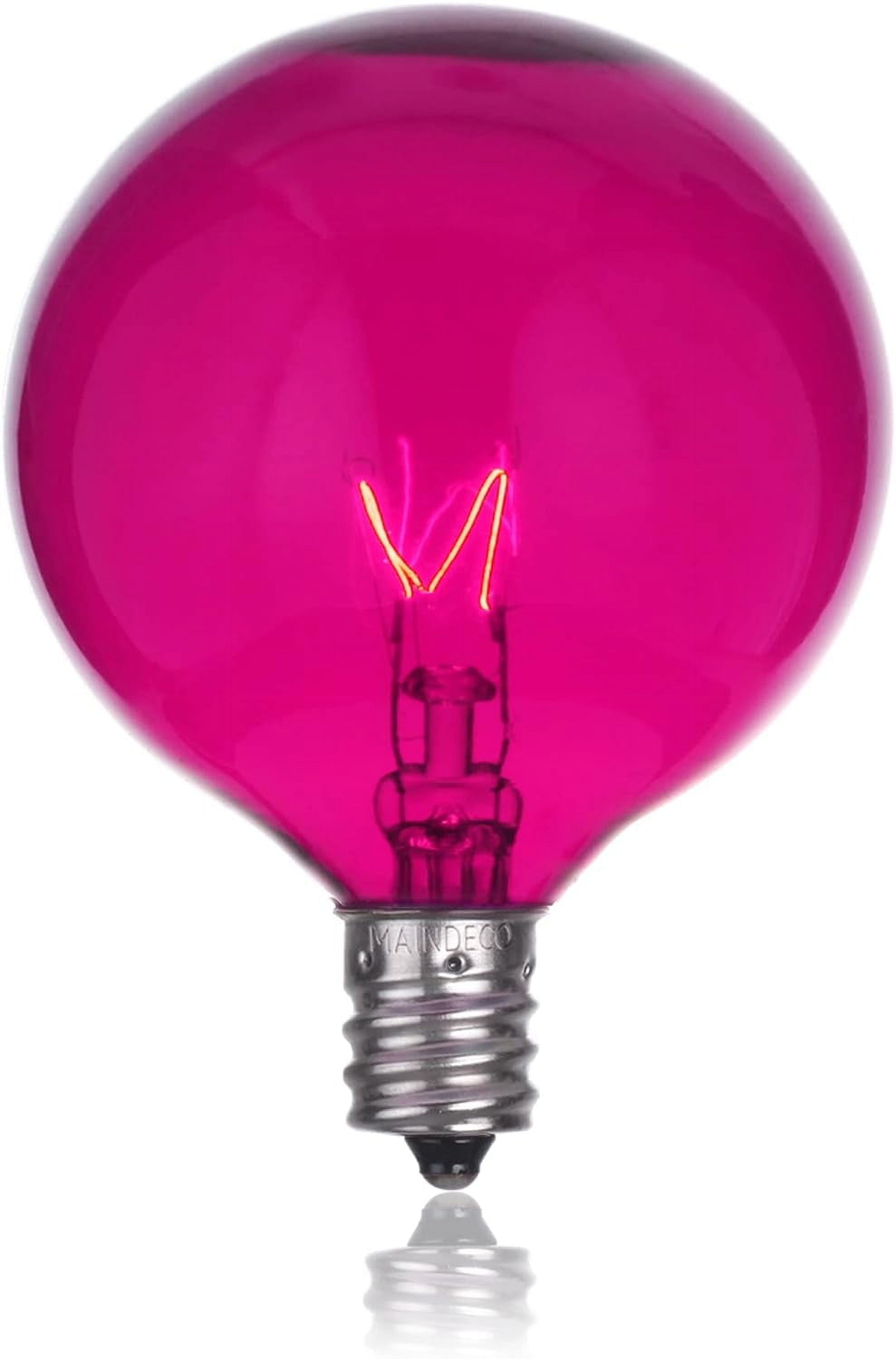 UKLL-25 Pack G50 Replacement Bulbs,120V 7W Incandescent,E12 Base,for ...