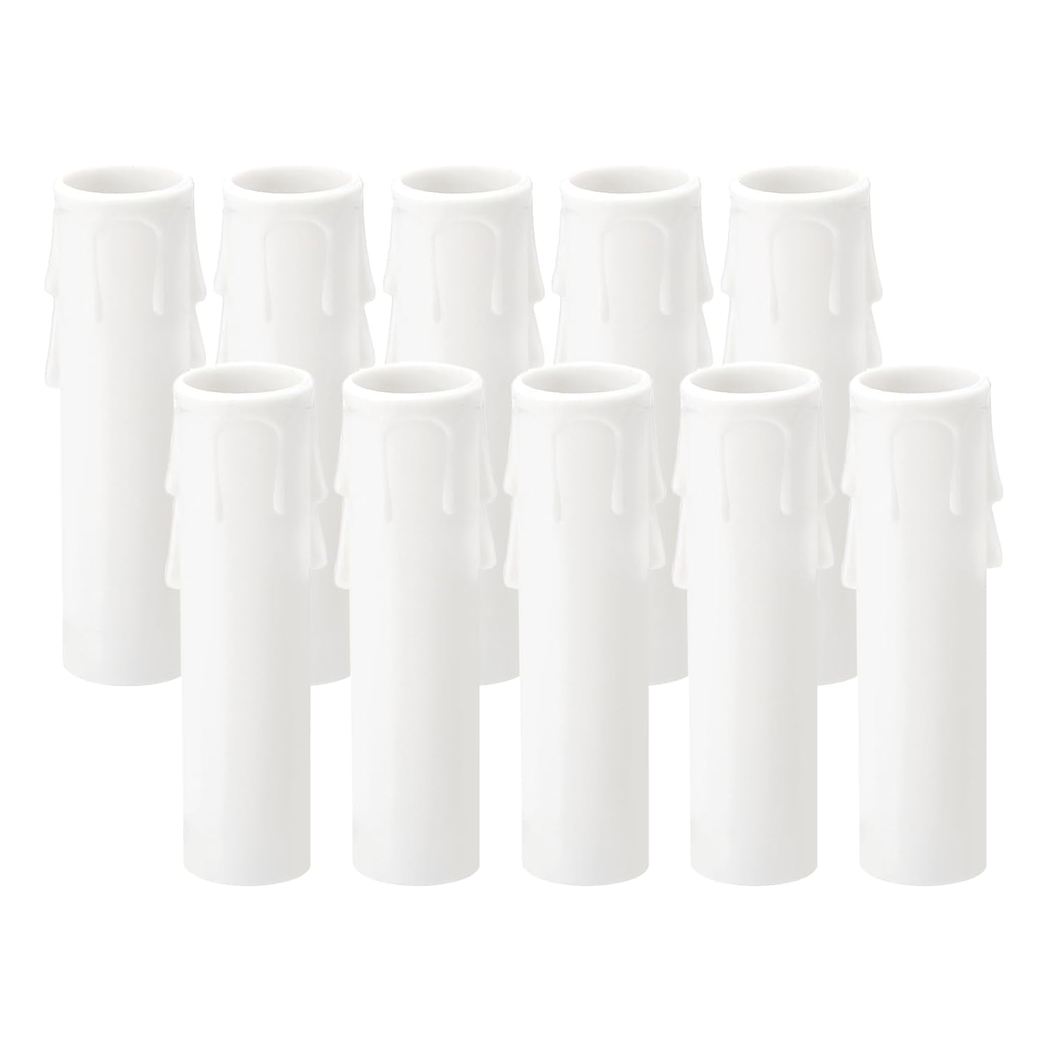 UKLL-3.5 Inch Tall Candle Covers Sleeves, 10Pcs Plastic E12 Chandelier ...