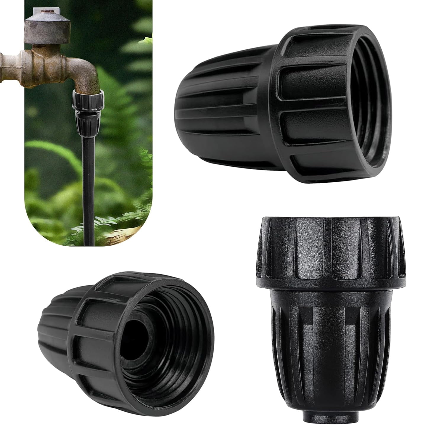UKLL-3 Pack 1/2 Inch Drip Irrigation Tubing to Faucet/Garden Hose ...