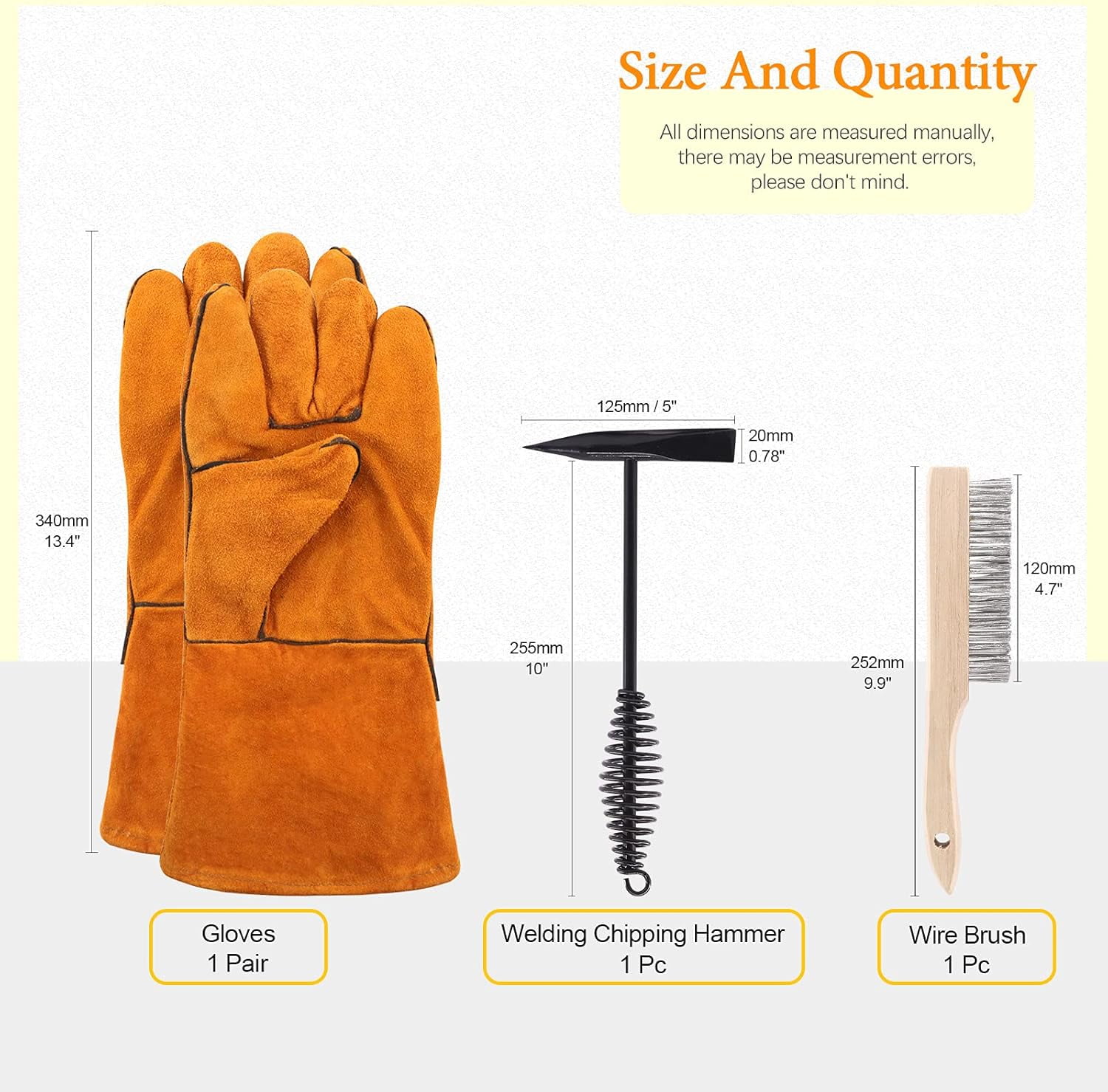 UKLL-3 Pack Scratch Wire Brush Slag Removal Tool Kit With Welding ...