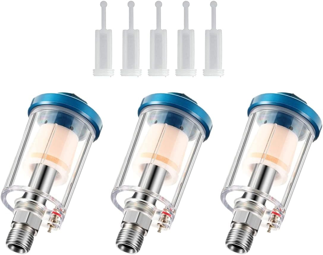 UKLL-3 Pcs Mini in-Line Air Filter Water Oil Separator for Air Line ...