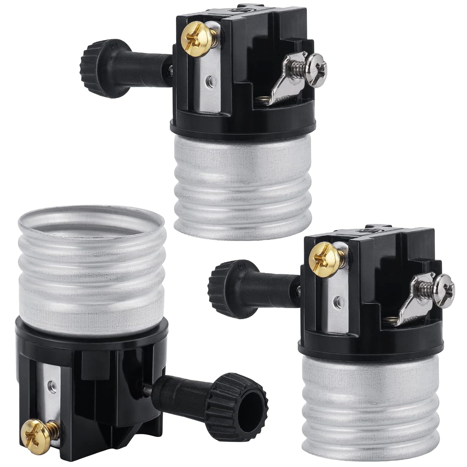 UKLL-3-Way Lamp Socket Replacement, Turn Switch Knob, UL Listed, Low ...