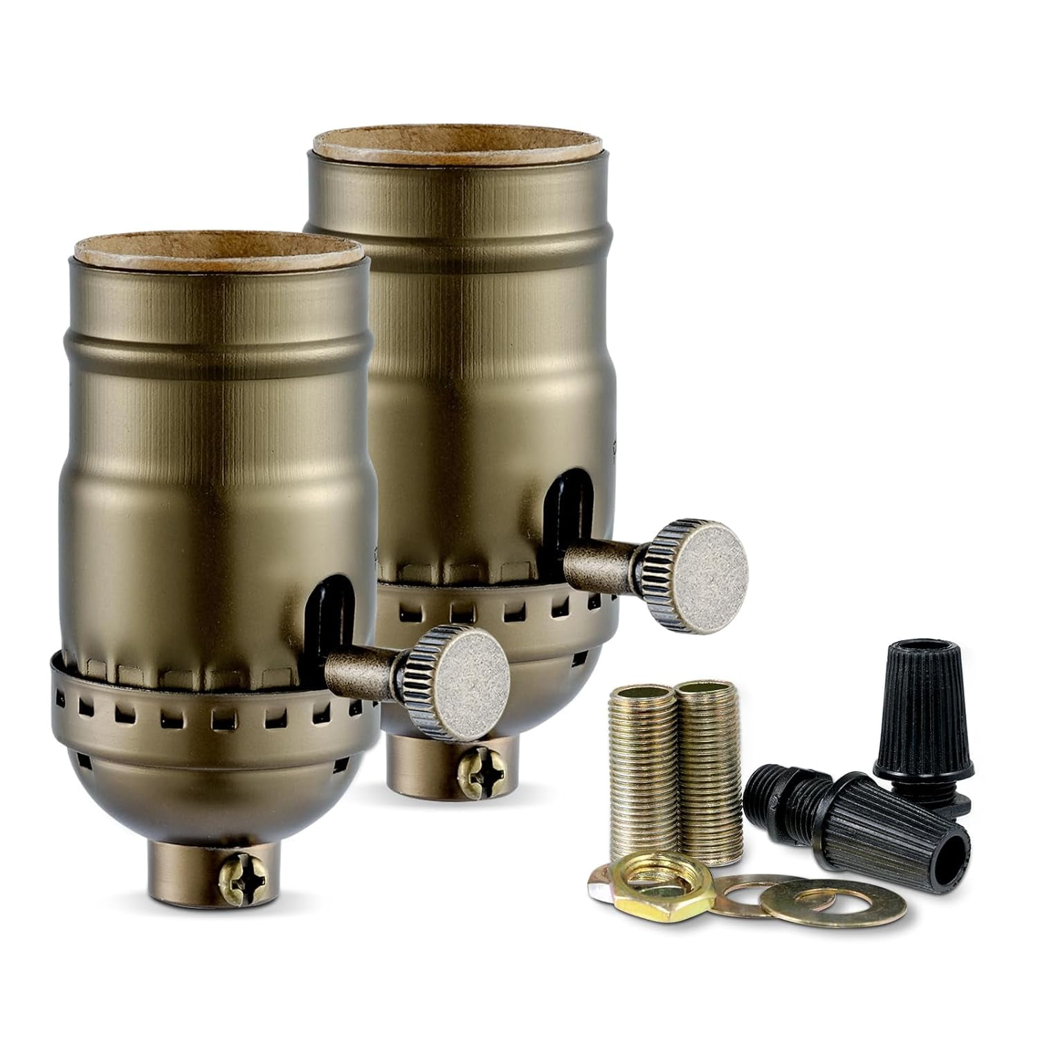 UKLL-3 Way Lamp Socket with Twist Switch,E26 Standard Medium Screw ...