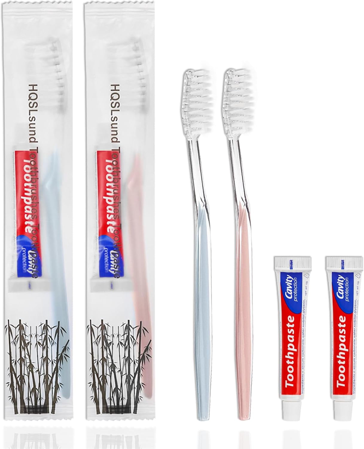 UKLL-30 pcs Disposable Toothbrushes with Toothpaste Individually ...