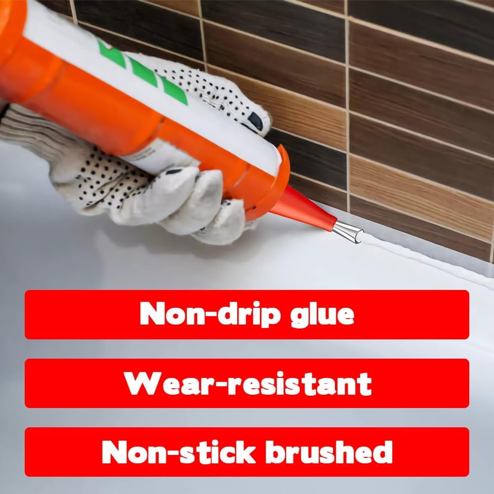 UKLL-33PCS Caulking Tool Kit, Reusable Caulking Nozzle Tips, Stainless ...