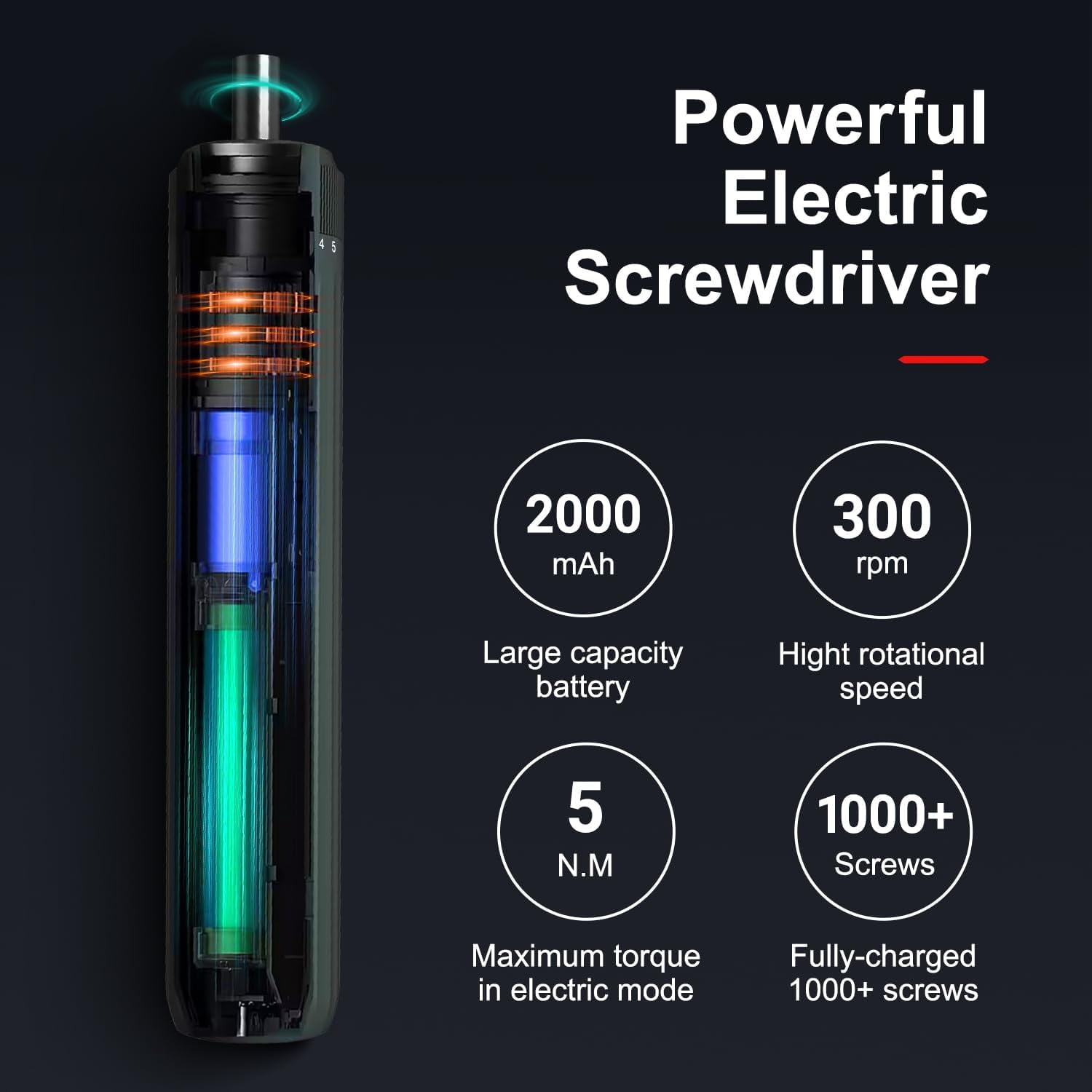 UKLL-35 in 1 Electric Screwdriver Kit, 3.6V Cordless Rechargeable With ...