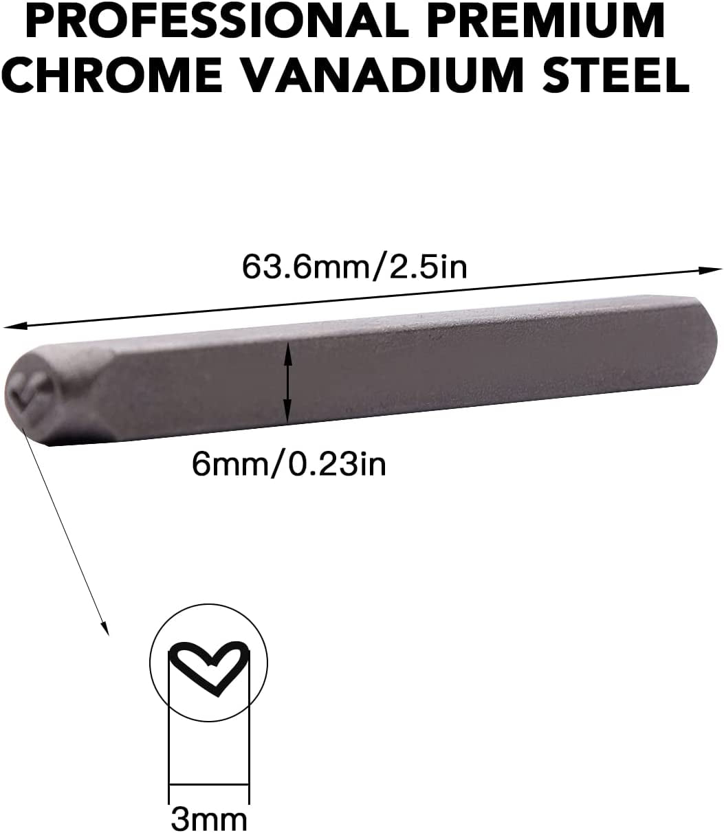 UKLL-36 PCS Metal Stamping kit 3mm (1/8\u201d) Letter and Symbol Steel ...